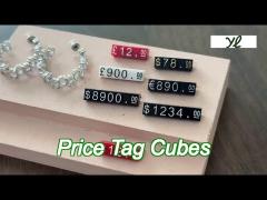100-piece abs jewelry price tag cubes 6x4mm waterproof custom