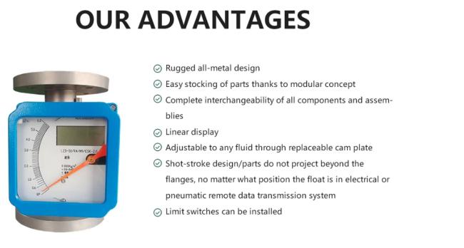 DN150 Metal Rotameter industrial flow meter installation