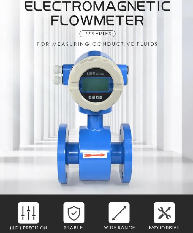 High Precision Electromagnetic Flow Meter front view