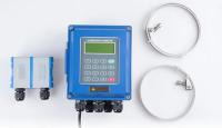 China Portable Non Intrusive Ultrasonic Water Flow Sensor External Flow Meter DN15-DN100 for sale