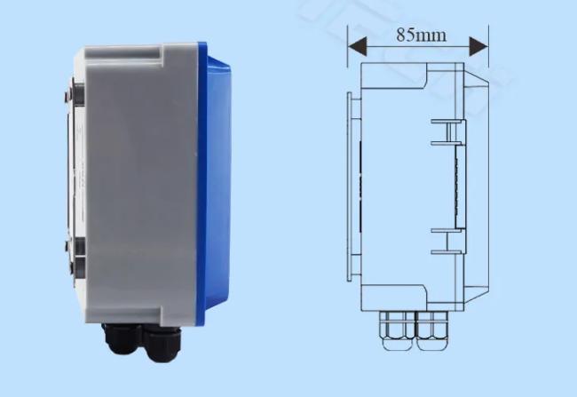 Ultrasonic flow meter installation example