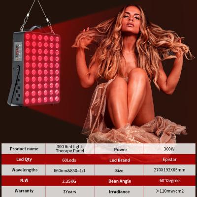 Dual Chip 660nm 850nm Red Light Therapy Panel LED Infrared 300W
