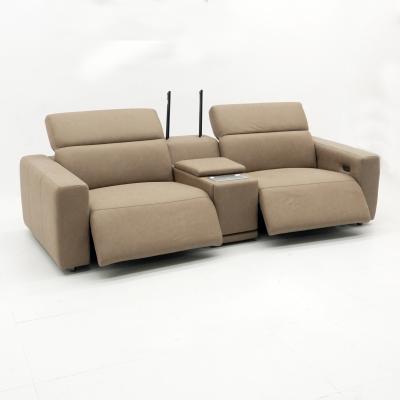 China Modern Design Home Cinema Couch Adjustable Headrest Media Room Reclining Sofa for sale