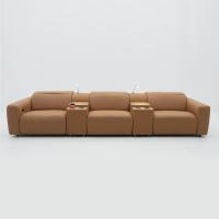 Quality Leather or Fabric Home Theater Sofa Seating With Dual Motor Recliner And Cup for sale
