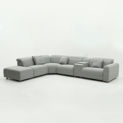 China Customized Modern Reclining Sectional Couch L Shape Zero Wall Power Sofa For Living Room for sale