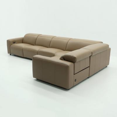 China Two Motor Sectional Recliner Sofa Set Deep Seat Corner Sofa With Adjustable Headrest for sale