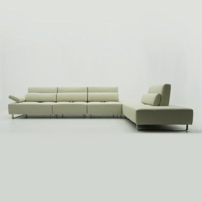 China Modern Power Recliner Sectional Sofa With Sliding Back Cushion Villa Living Room Use for sale