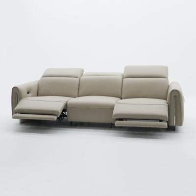China Custom Size Modern Sectional Recliner Sofa With Dual Motor And Adjustable Headrest for sale