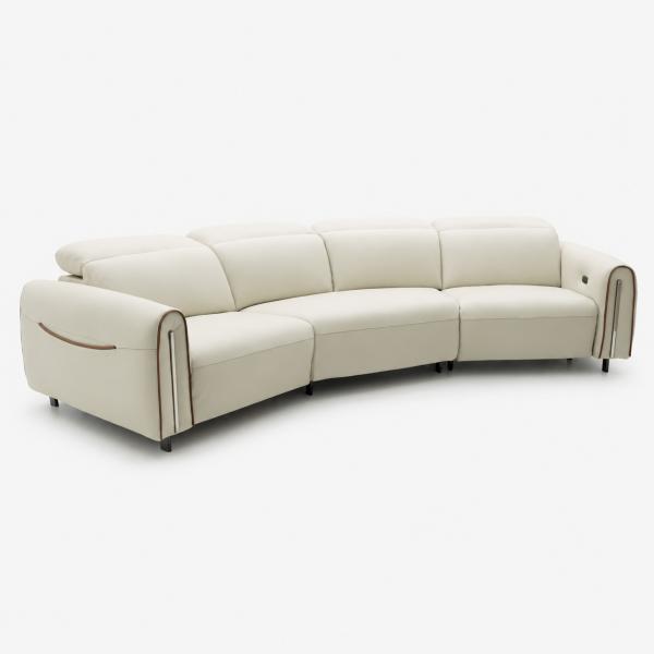 Quality Dual Motor Sectional Recliner Sofa with Zero Noise Operation for sale