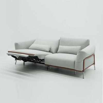 China Minimalist Design Modern Power Reclining Couch With Stainless Steel Frame for sale