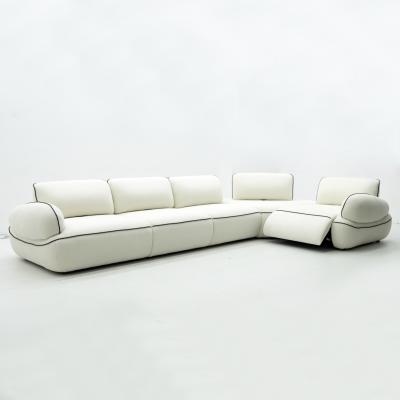 China Minimalist Sectional Modern Recliner Sofa With Dual Motor And Sliding Backrest for sale