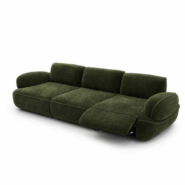 Quality Dual Motor Modern Recliner Sofa Leather Or Fabric Material With Sliding Back Cushion for sale