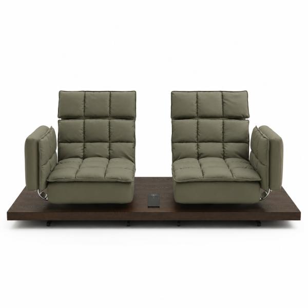 Quality Multifunctional Swivel 2 Seater Sofa With Adjustable Backrest And Adjustable Headrest for sale