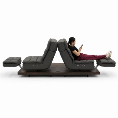 China Custom Design Modern Rotating Sofa Two Seater Swivel Sofa With Adjustable Armrest for sale