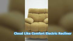 Classic Cross Design Electric Recliner Chair With Rocking Motion and High Density Foam