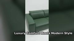 Cream White Modern Recliner Sofa for Living Room - Zero Wall