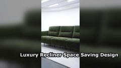 Contemporary Dual Motor Power Recliner Sofa, Compact Space-Saving Structure