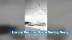 Italian Style Sectional Recliner Sofa Modern Leather Power Reclining Sofa Space Saving