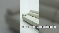Villa Sectional Recliner Sofa with Power Sliding Back and Chaise Lounge