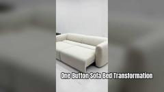 Electrically Operated Sofa Beds Modern Motorized Sleeper Sofa With High Density Foam