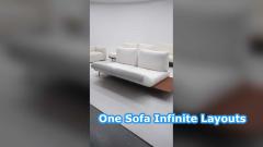 Minimalist Multi Functional Double Sided Reversible Sofa With Face To Face Seating