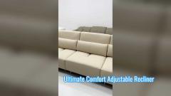 Luxury Sectional Recliner Sofa with Adjustable Sliding Seat Depth