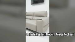 Modern Recliner Sofa in Taupe Upholstery for Contemporary Homes – Zero Wall