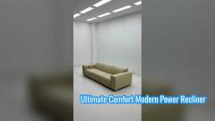 Modern Recliner Sofa with Adjustable Headrest and Deep Seat - High Back