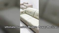 Modern Recliner Sofa with Power Footrest – Washable
