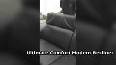 Modern Recliner Sofa with Adjustable Headrest and Power Footrest