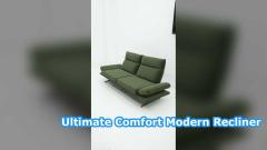Modern Recliner Sofa with Sliding Backrest & Adjustable Headrest