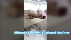 Minimalist Relax Use Modern Sectional Sofas With Recliners And USB Ports Deep Seat
