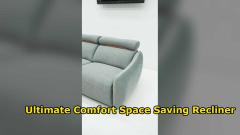 Modern Dual Motor Recliner Sofa Space Saving Design
