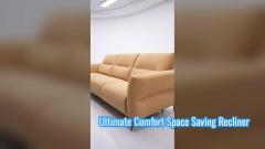Contemporary Power Recliner Sofa with Noiseless Motor & Full Height Backrest