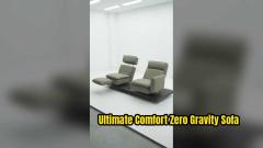 Contemporary Style Two Seater Swivel Sofa With Adjustable Armrest And Footrest