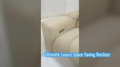 OEM Logo Modern Power Reclining Sectional Couch With Marble Chaise Extension