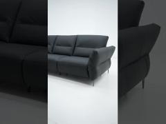 Luxury Modern Recliner Sofa with Adjustable Headrest & Footrest