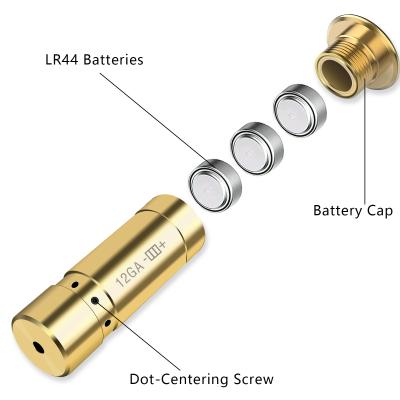 Cina 12GA laser durevole Boresighter 650nm che cerca Dot Bore Sight rosso in vendita