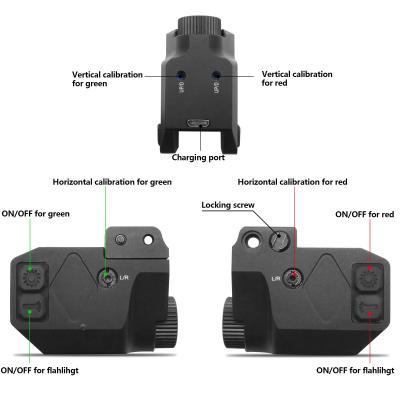 Cina vista del laser 650nm/di 520nm Red Green per la pistola una luce da 500 lumi in vendita