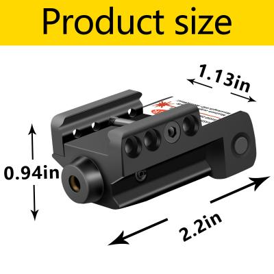 Cina Mirino laser rosso, mirino laser compatto con attacco Picatinny a profilo ultra ribassato in alluminio, modalità stroboscopica disponibile in vendita
