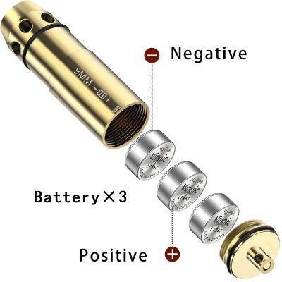 Cina 9mm Red Laser Bore Sight Laser Boresighter con strumento di estrazione della camera e 9 batterie in vendita