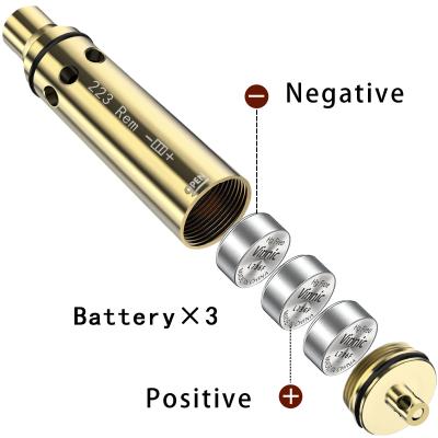 Cina Laser Bore Sight 223 in-Chamber Laser Boresighter con strumento di estrazione della camera e 2 batterie in vendita