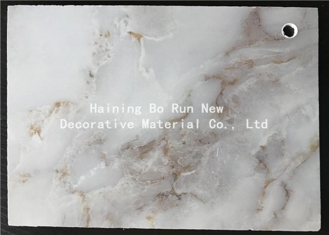 Heat transfer foil sample showing wood grain pattern