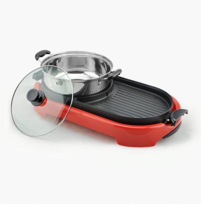 China Sartén eléctrico de la función multi con el pote caliente, cacerola de la pizza en venta