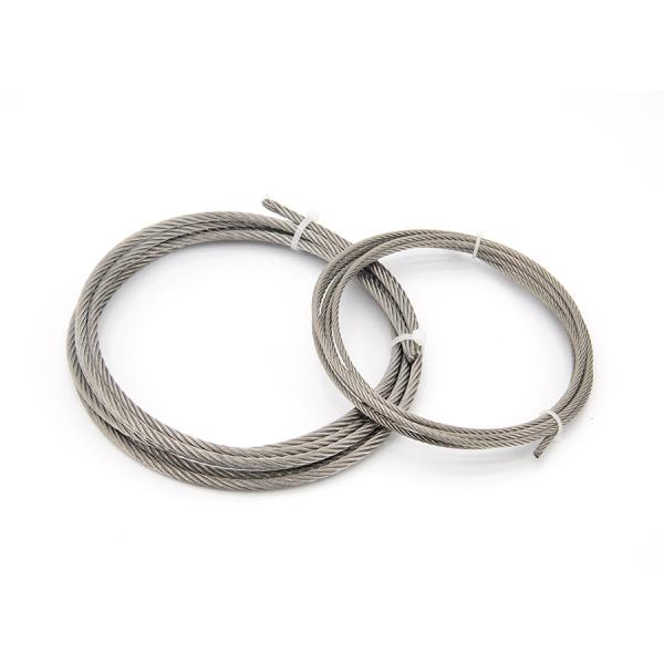 Quality 6mm Stainless Steel Wire Rope 1x19 Wire Rope For Curtain Wall / Engineering for sale