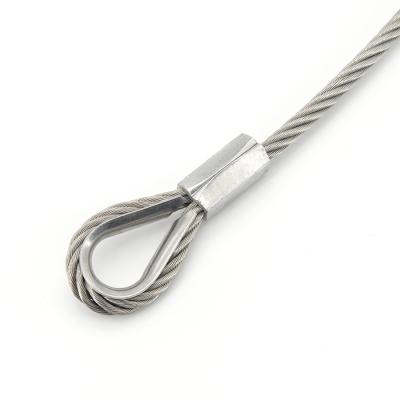 China 304/316 Ss Wire Rope With Swaged Fittings For Easy Installation for sale