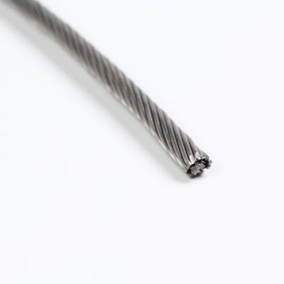 China 1.2mm-1.8mm 316 304 7x7 roestvrijstalen draad touw voor rigging Lifting for sale