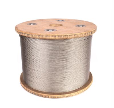 China Stainless steel wire rope 7x7 2mm corrosion resistant wire rope for sale