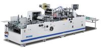 China 150×150mm Paper Automatic Window Box Patching Machine Corner V Cut And Creasing for sale
