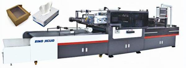 Quality JIGUO High Precision Positioning Window Patching Full Servo Flat Window Patching Machine For Packaging for sale